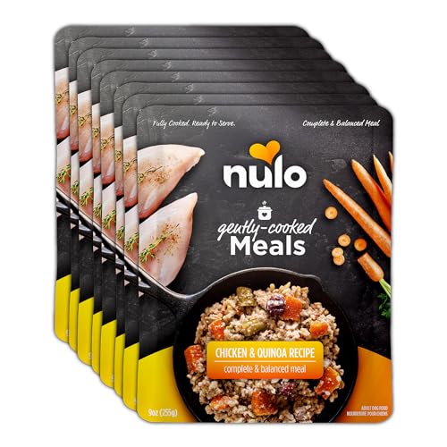 Nulo Gently-Cooked Meals Complete and Balanced Adult Wet Dog Food, Chicken & Quinoa, 9 Ounce, 8 Count