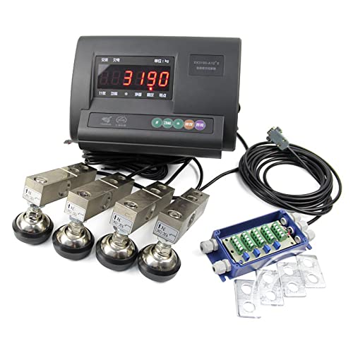 OHYAS Livestock Scale Kit for Animal Platform Scale, Steel Beam Compression Load Cell Scale Floor Scale for Cattle Goat Pigs Horse Sheep with Weighting Indicator 6600lbs