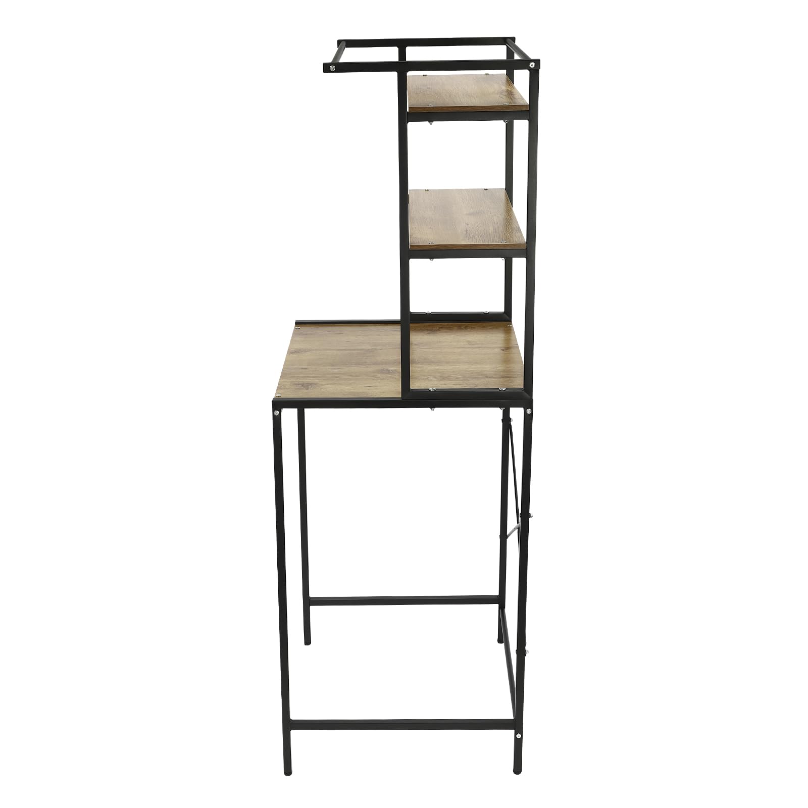Philipreba Washer and Dryer Storage Shelf, 3 Tier Space Saving Bathroom Organizer Rack, Heavy Duty Clothes Drying Rack with Height 0.39 Adjustable, Clothes Hanging Rod Rail (White+Marble)