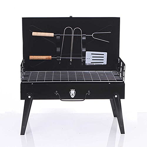 RJMOLU Portable BBQ Foldable Barbecue Grills for 3-5 Person, Outdoor Garden Charcoal Barbeque Burner Oven in Patio Party Cooking Picnic