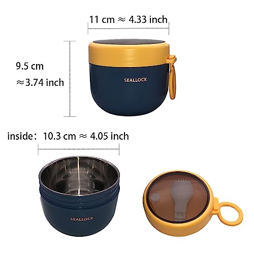 Piscepio Overnight Oat Containers with Lids and Reusable Plastic Spoons,17oz Portable Stainless Steel Yogurt Breakfast On The Go Cups, Cups for Cereal,Milk and fruit Salad Storage Container 3pcs (3)