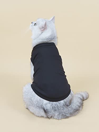 QWINEE 3pcs Dog Shirt Tank Top Puppy Vest Dog Cat Basic Shirts Clothes for Small Medium Dogs Kitten Kitty Multicolor M