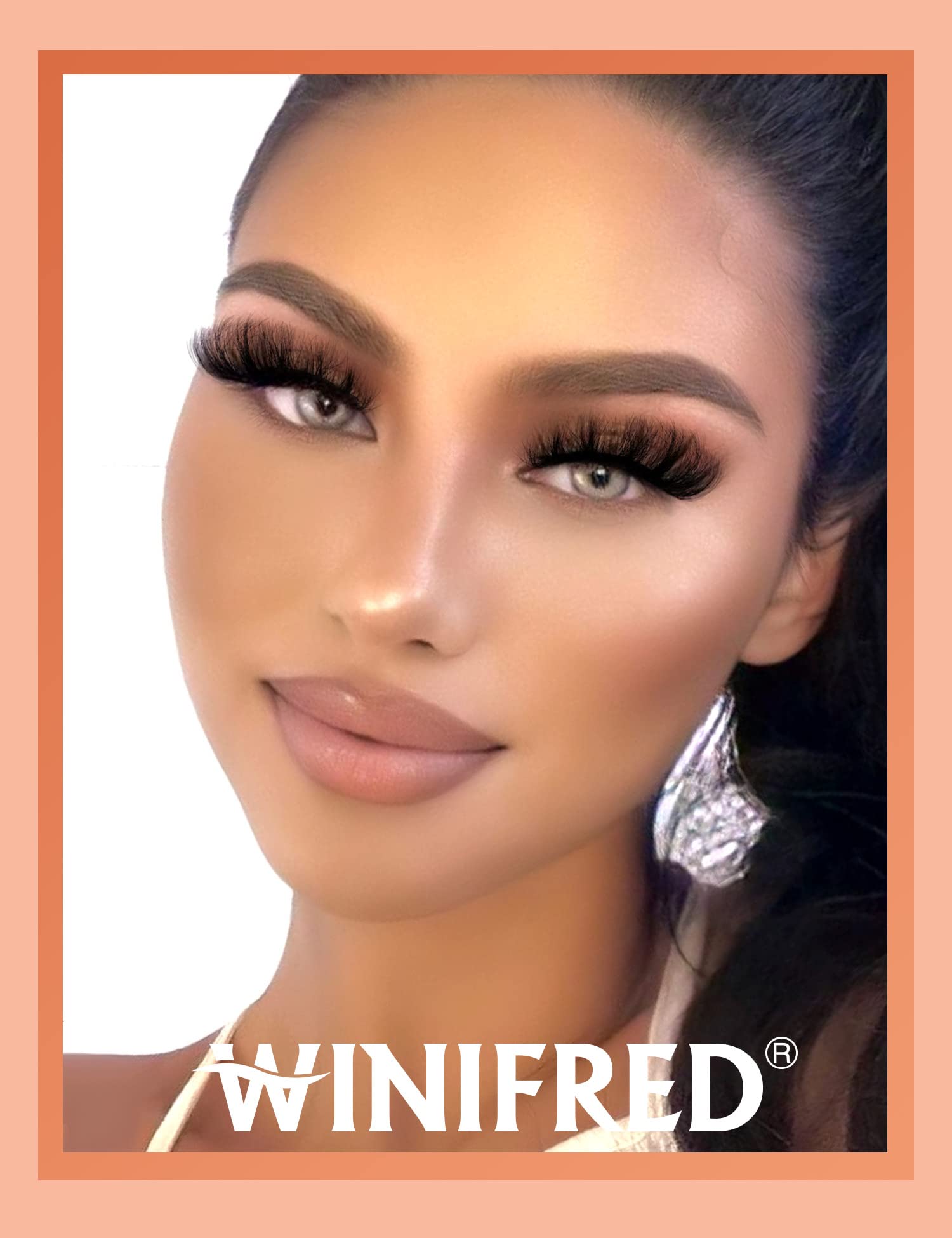 Mink Lashes Fluffy Dramatic False Eyelashes Wispy Strip Lash Thick Volume Long Eyelashes 22MM Fake Eye Lashes by Winifred