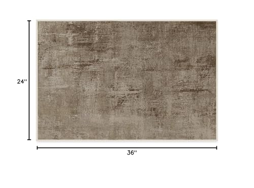 RUGGABLE Washable 2x3 Area Rug, Impasto Natural, Premium Modern Rugs for Living Room, Bedroom, Kitchen, Office, Classroom with Gripper Non Slip Pad