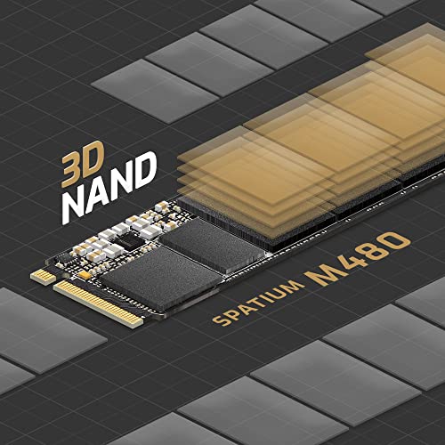 MSI SPATIUM M480 PCIe 4.0 NVMe M.2 1TB Internal SSD PCIe Gen4 NVMe 1.4 3D NAND 1400 TBW (SPATIUM M480 PCIe 4.0 NVMe M.2 1TB)