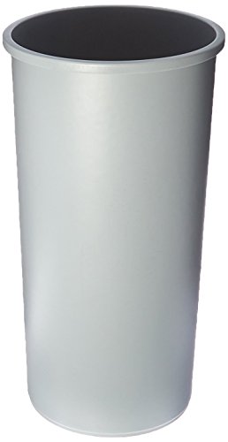 RUBBERMAID COMMERCIAL PRODUCTS Untouchable Round Trash Can, Gray, 22 Gallons-RCP354600GY