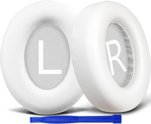 SOULWIT Replacement Earpads for Bose 700 (NC700) Wireless Headphones, Ear Pads Cushions with Softer Leather, High-Density Noise Cancelling Foam, Added Thickness - White