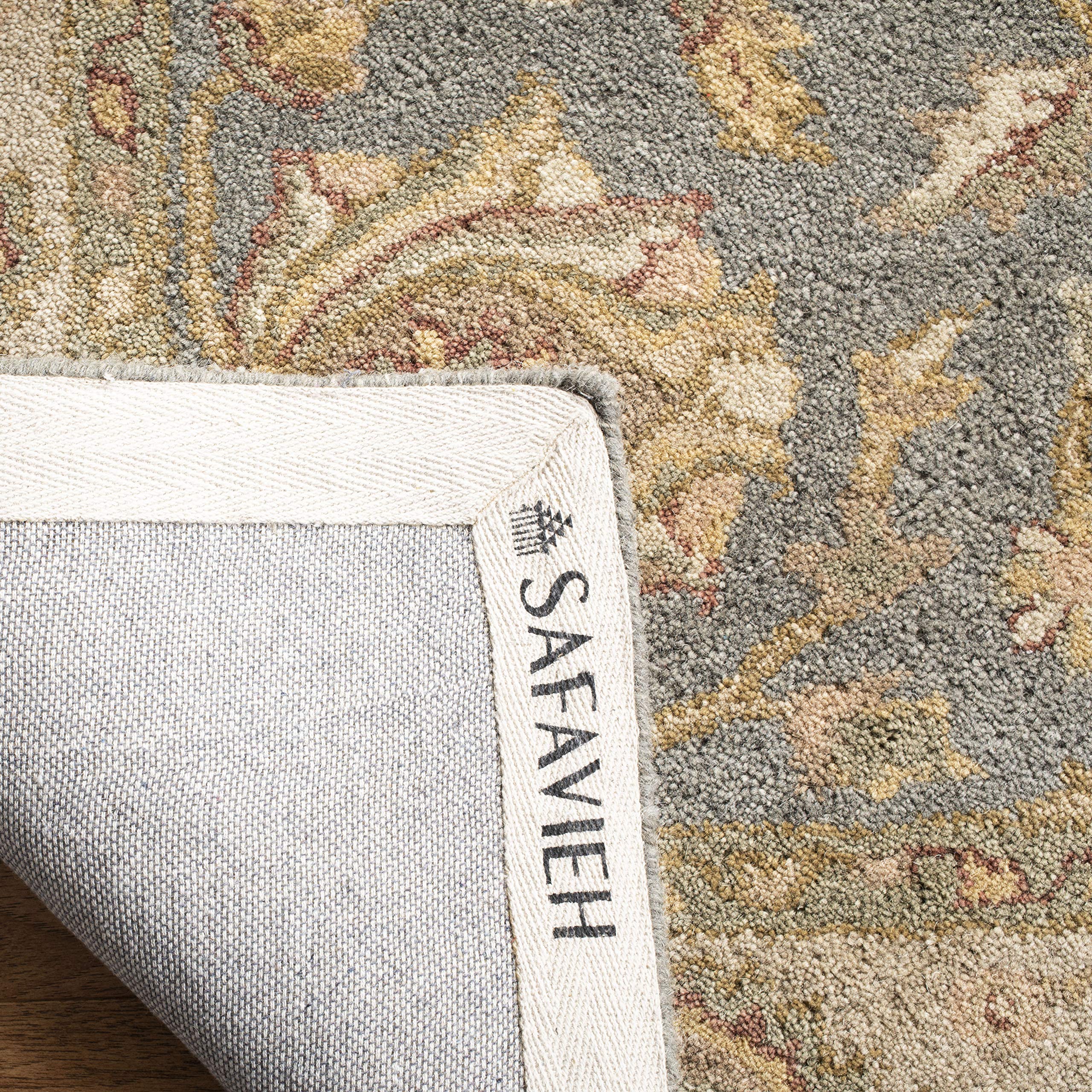SAFAVIEH Antiquity Collection 3' x 5' Blue / Beige AT312A Handmade Traditional Oriental Premium Wool Area Rug
