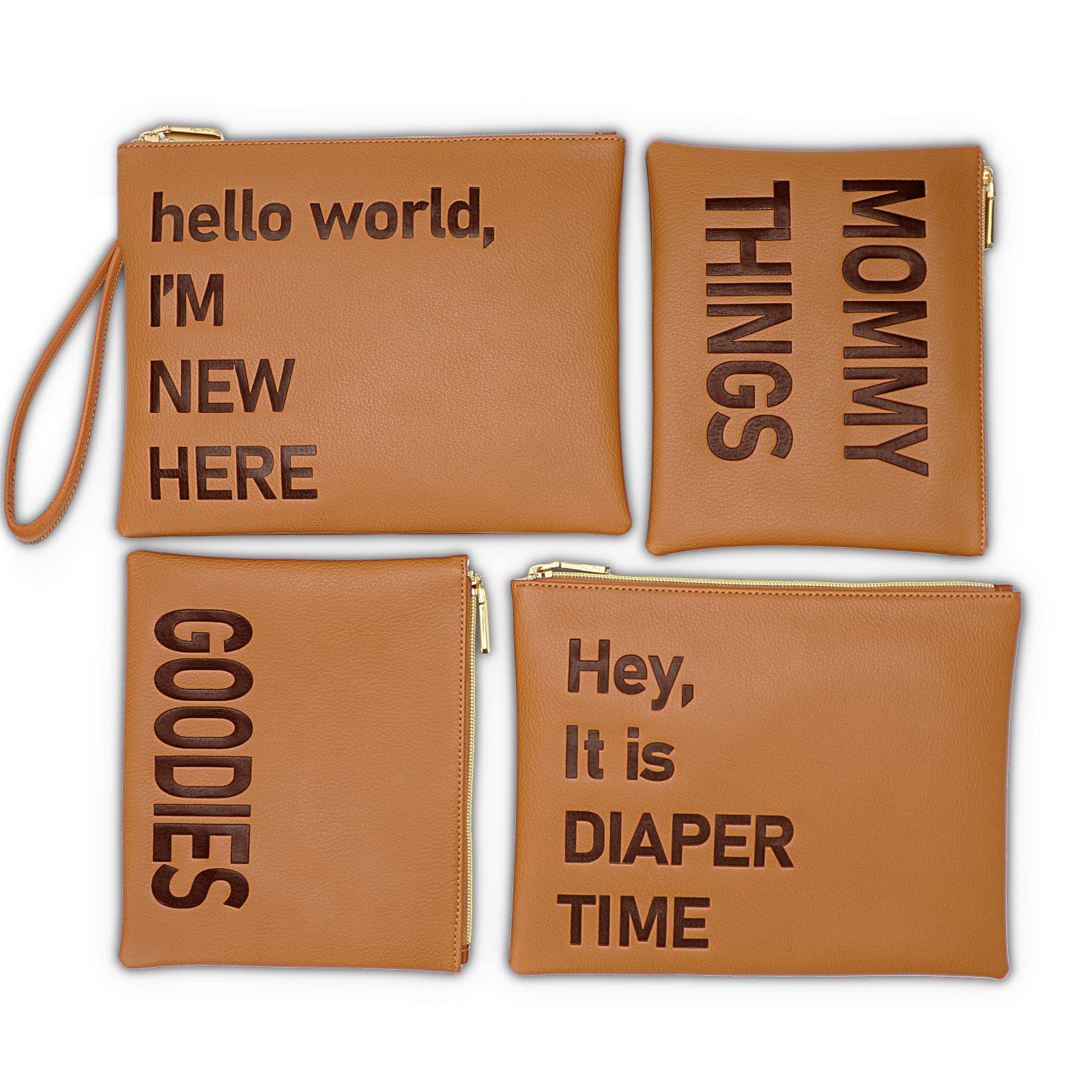 miss fong Leather Diaper Bag Backpack & Diaper Bag Organizer Pouches Bundle