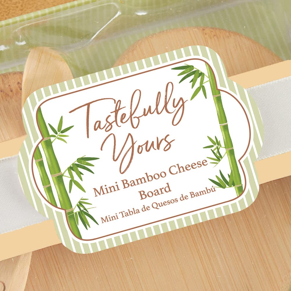 Kate Aspen 4PCS Tastefully Yours Heart Shaped Bamboo Cheese Board, Miniature Cutting Board, Favors Decorations Guest Gifts for Wedding, Bachelorette, Bridal Shower & More