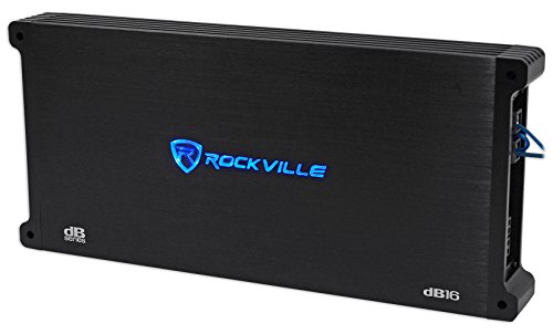 Rockville dB16 8000 Watt Peak/2000w RMS Mono 2 Ohm Amplifier Car Audio Amp, Black 15.1 Pounds