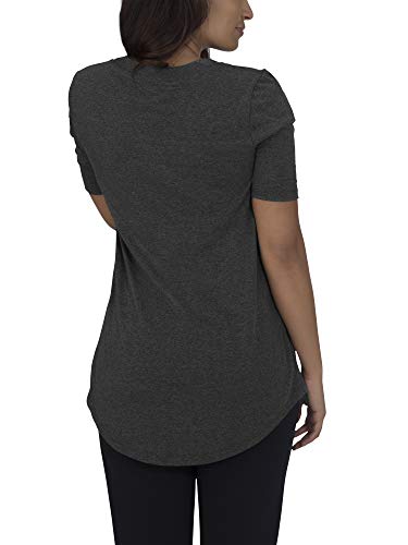 Fruit of the Loom womens Essentials French Terry Pants and Tri-blend Tees Shirt, V-neck - Black Heather, XX-Large US