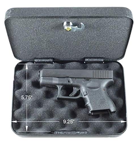 FSDC (Firearm Safety Devices - FSDC-MLC5200 Keyed Steel Lockable Gun Case & Security Box β Heavy-Duty Powder Coated Steel β TSA Approved β Compact for Easy Storage