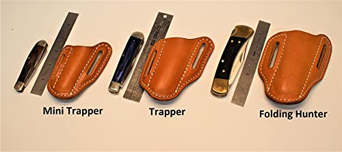 McDaniel Custom Saddles Russet Leather Knife Sheath Folding Hunter