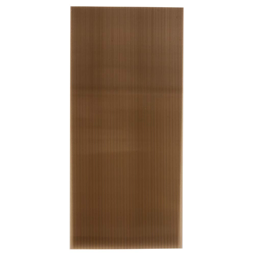 Polycarbonate Window Door Awning Overhead Cover Front Door Patio Outdoor Canopy Sun Shetter, UV, Rain Snow Protection Hollow Sheet with Bracket, 40 Inch x 40 Inch (Brown-Black Bracket)