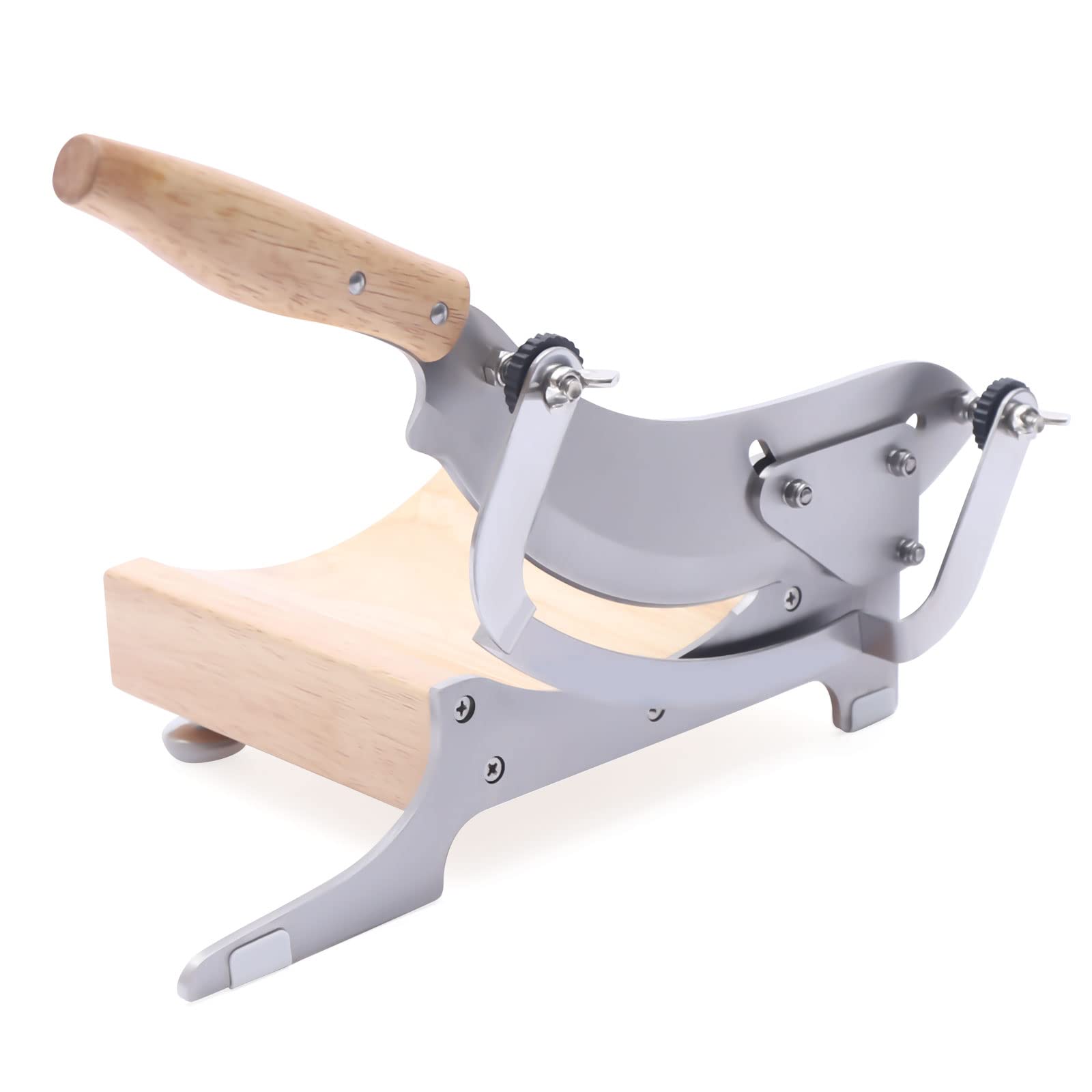 Manual Frozen Meat Slicer Stainless Steel Ham Cutting Machine Manual Meat Bone Cutter Rib Slicer Beef Slicer Machine Kitchen Meat Cutter Machine Hand Sausage Bacon Mutton Slicer Slicing Machine