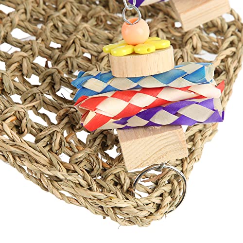 Seagrass Bird Mat, Seagrass Bird Swing Bright Colors Keep Birds Bored