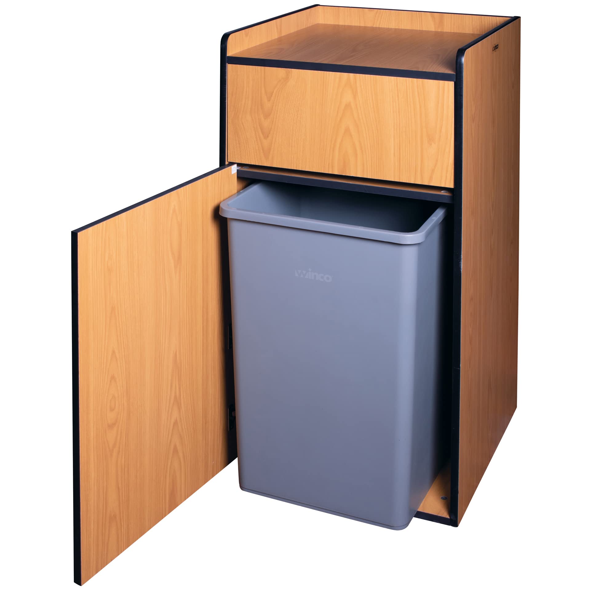 Winco WR-35 Waste Receptacle, 36 Gallon, Wood