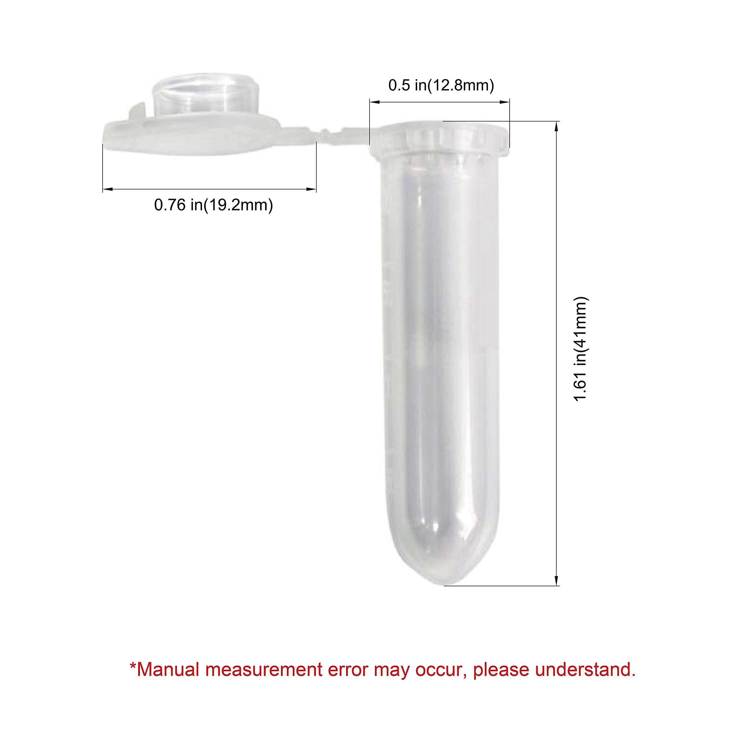 ULAB Scientific Autoclavable Microcentrifuge Tubes 2ml with Hinged Lid, Falcon Tube, Frosted Writing Area, Polypropylene Graduated, Pack of 500, UCT1004