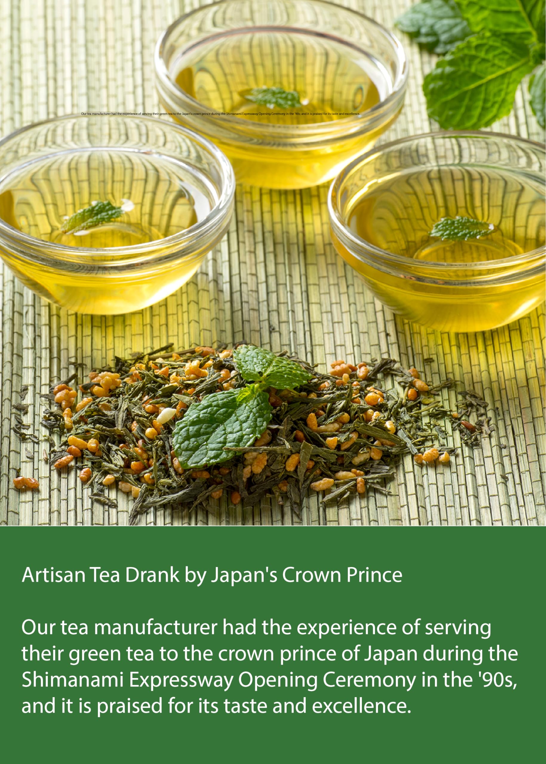 Kawashimaya Organic Genmaicha, Green Tea with Roasted Brown Rice, Loose Leaf, Made in Japan 12.69 oz (360g)