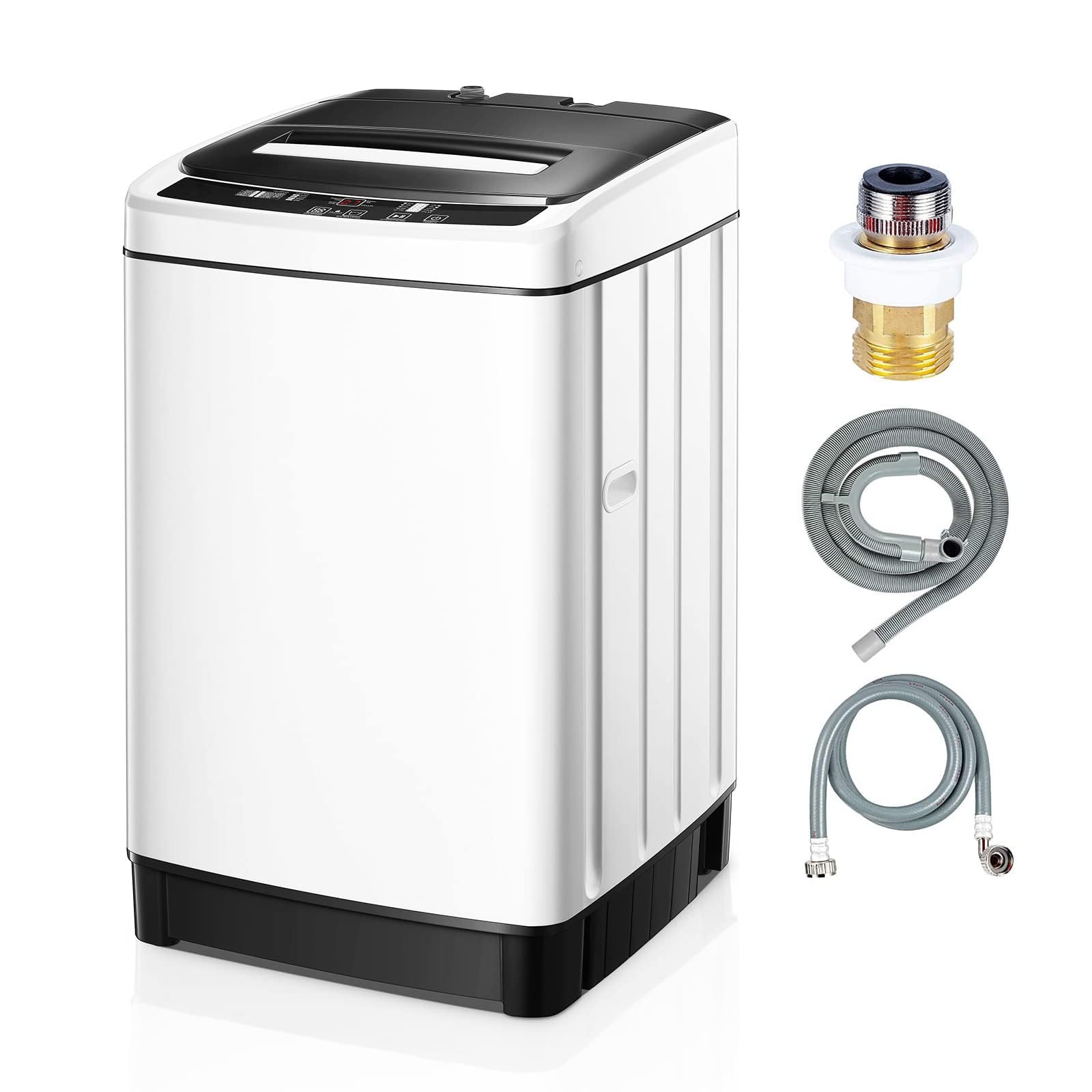 Portable Washing Machine 1.5 Cu.Ft, FOHERE 11lbs Compact Washer with Spinner Combo, 8 Programs, Includes Quick Connect Sink Adapter and Drain Hose, for Apartments, RVs, Dorms