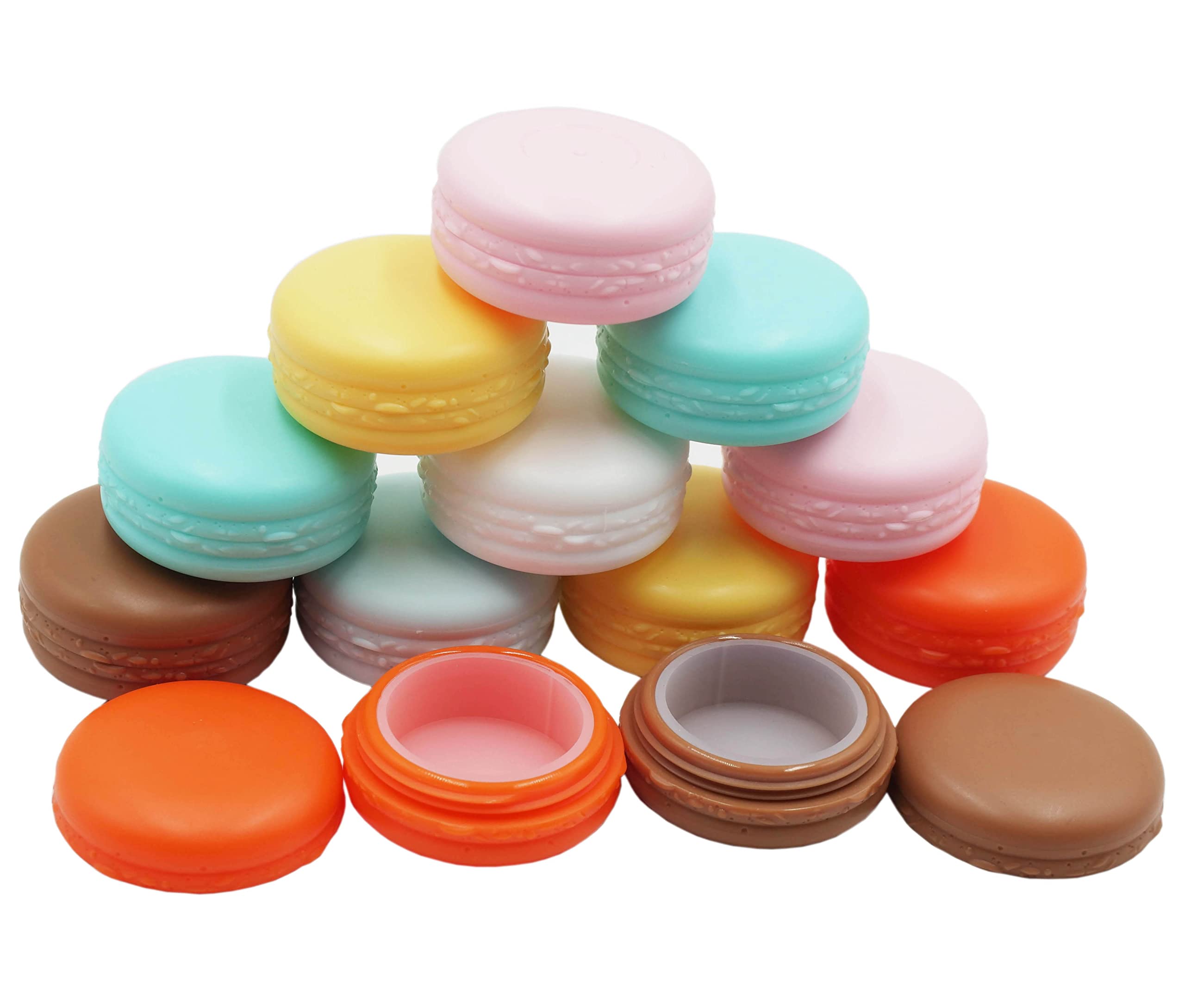 KUVIS 7ml Macron Plastic Silicone Containers Concentrate Non-stick Silicone Storage Jars Multi Use (5)