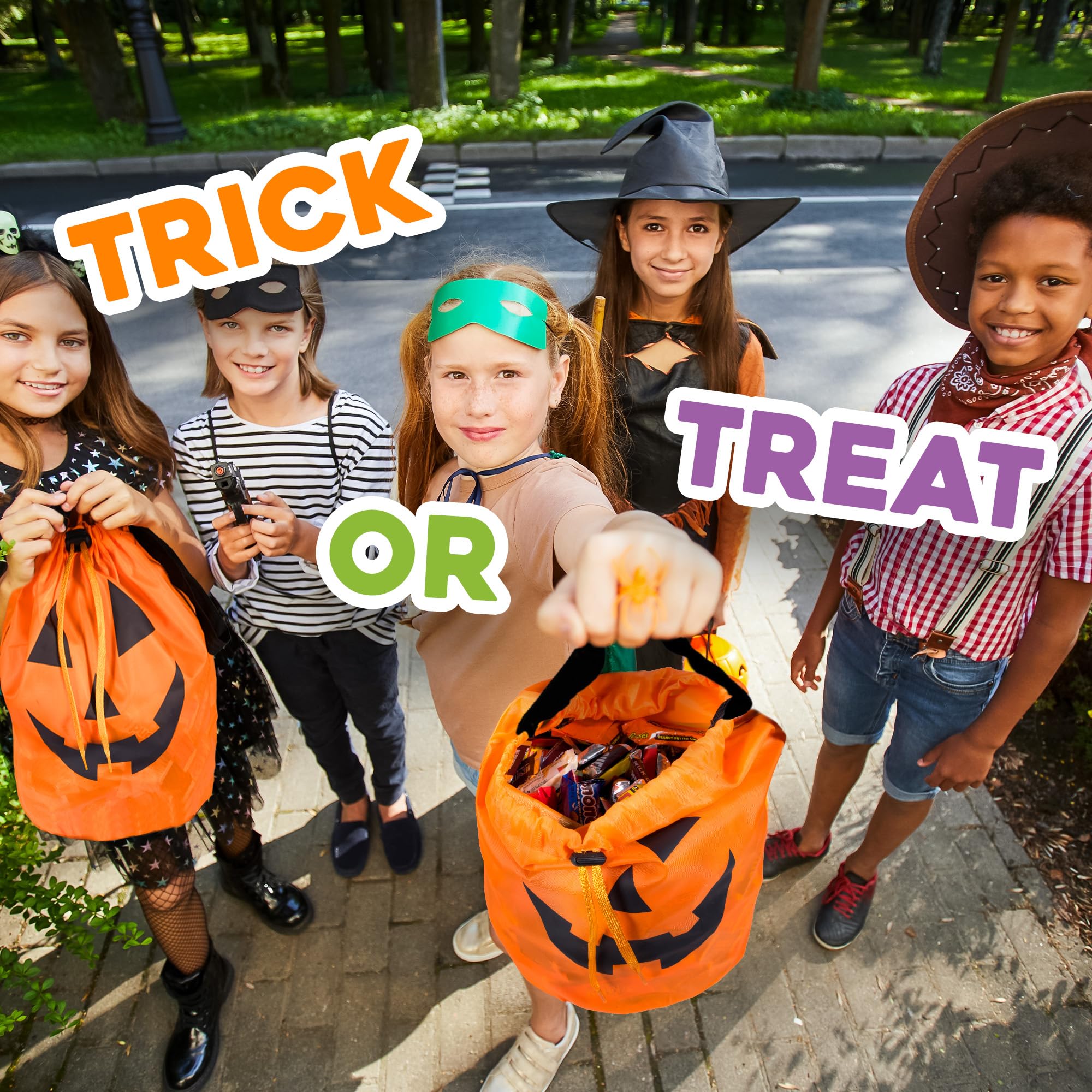 Windy City Novelties Led Halloween Pumpkin Draw String Trick or Treat Candy Bag