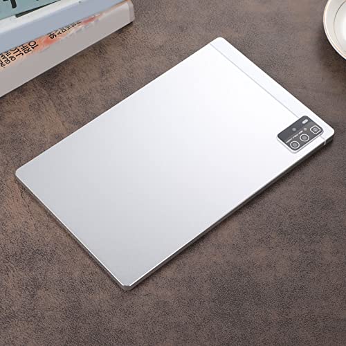 LEYT Tablet Phone, Tablet PC 10.1 Inch 5MP 8MP Dual Camera 100-240V Silver Octa Core CPU for 11 2.4 5GWiFi Play (US Plug)