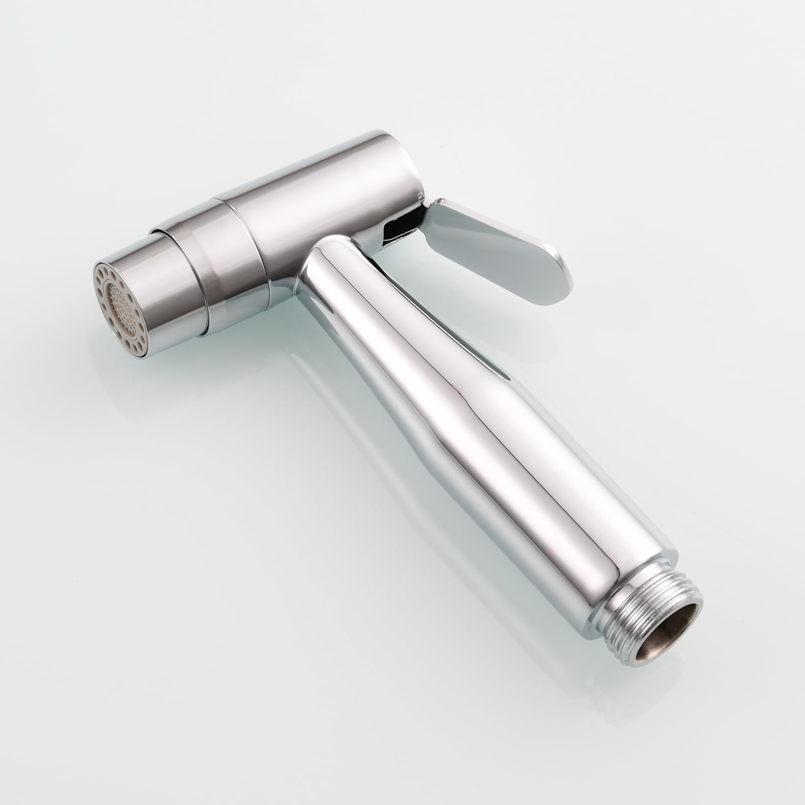 Tecmolog 2 Functions Bidet Toilet Sprayer Head Stainless Steel Bathroom Diaper Sprayer for Personal Hygiene, Chrome, WS024AD