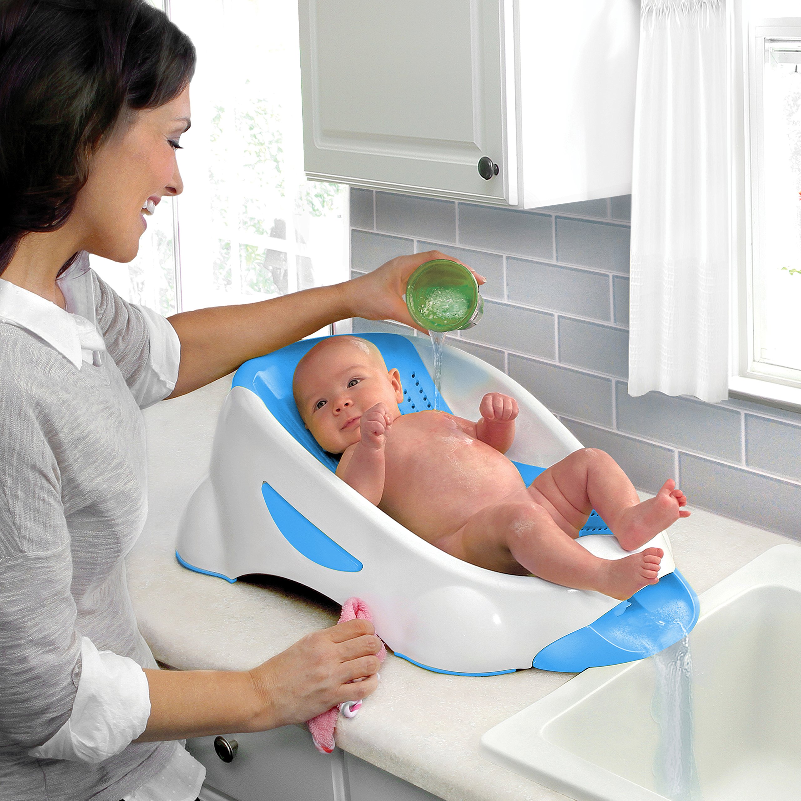 Munchkin Clean Cradle Tub, Blue (Pack of 2)