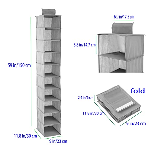 RAUYIVANY Hat Rack Closet Organizer for Caps - 10 Hanging Hat Organizers - Easy Hat Holder and Baseball Cap Organizer - Hat Organizer to Protect Your Hat