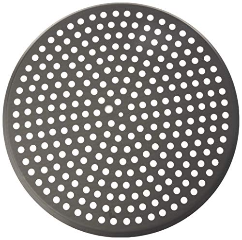 Lloyd Pans Perforated Pizza Cutter Pan, Pre-Seasoned PSTK, Anodized Aluminum, 14 inch by .75 inch deep