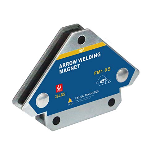 Lishuai 4 PCS 28LBS Mini Arrow Welding Magnet, Durable 45,90,135 Degree Multi Angle Magnetic Welding Holder