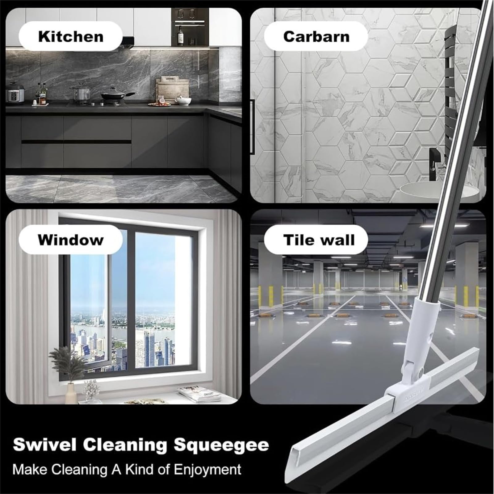 Retractable Silicone Floor Scraper, Retractable Silicone Floor Scraper Bathroom Wiper 35cm Silicone Ground Scrape, Retractable Magic Broom, Silicone Bathroom Wiper Broom-50cm