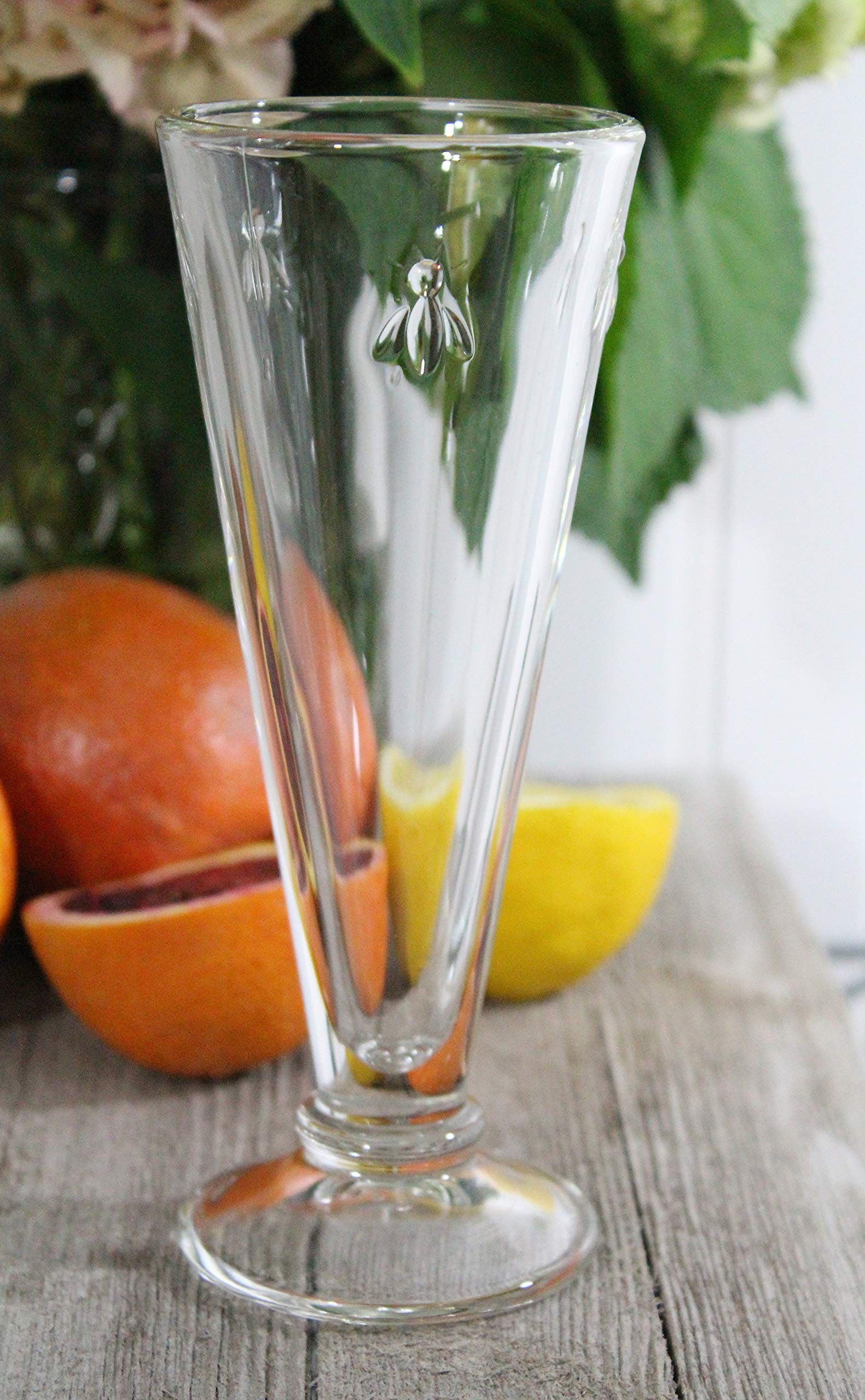 La Rochere Napoleon Bee 5.1 oz Champagne Flutes - Set of 6 with the iconic French Bee embossed, Classic, elegant and sturdy French glassware, Dishwasher safe