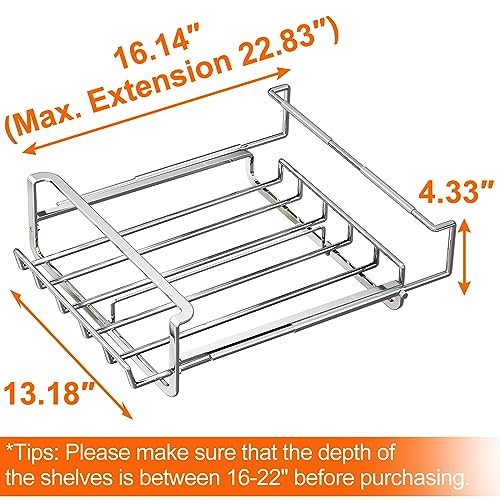 Soda Can Storage for Refrigerator, Hanging Soda Can Organizer Stainless Steel Soda Can Holder for Refrigerator Soda Can Dispenser for Fridge Can Drinks Rack Container with Adjustable Rail Design
