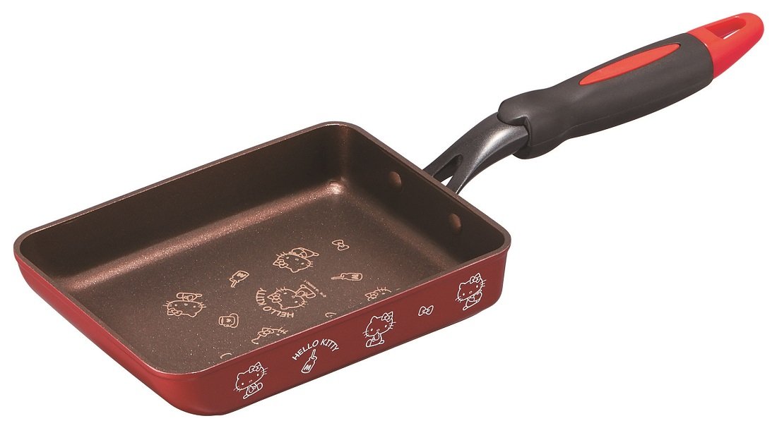 Skater AEEP3 Diamond Coated Egg Pan, IH Compatible with Gas Stoves, 5.1 x 7.1 inches (13 x 18 cm), Hello Kitty Sanrio