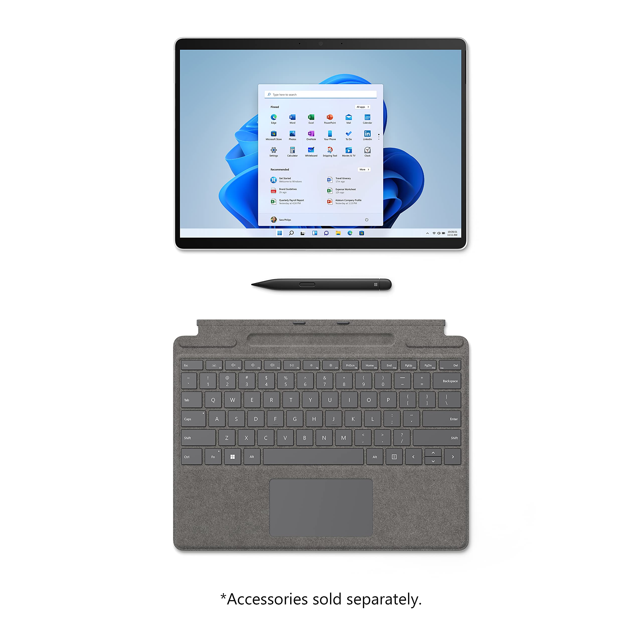 Microsoft Surface Pro X - 13" Touchscreen - Microsoft SQ® 2 - 16GB Memory - 512GB SSD - WiFi - Platinum (Latest Model) (Renewed)