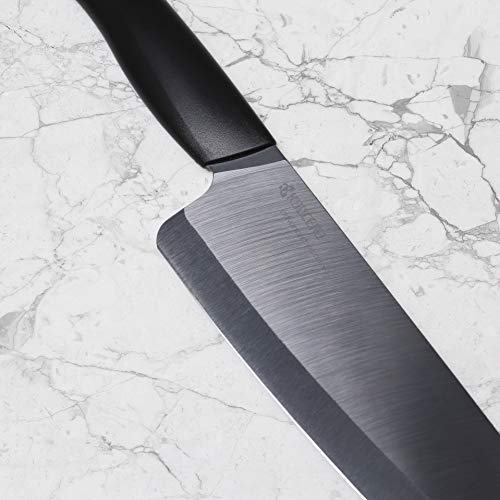 Kyocera FK-3PC-BKBK Ceramic Advanced Knife Set, 5.5" 4.5" 3", Black Handle With Black Blade