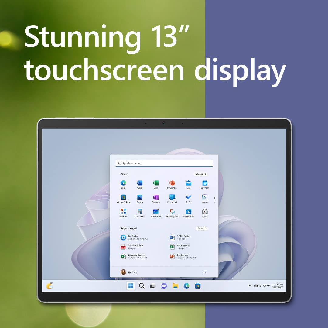 Microsoft Surface Pro 9 (2022), 13" 2-in-1 Tablet & Laptop, 5G Connectivity, Thin & Lightweight, Faster Processor for Multi-Tasking, 256GB Storage with Windows 11, Platinum