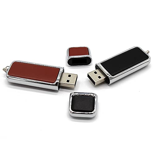 n/a Real Capacity Usb2.0 Creative Leather 64GB USB Flash Drive 4GB 8GB 16G 32GB Pen Drive ( Color : Black , Size : 64GB )