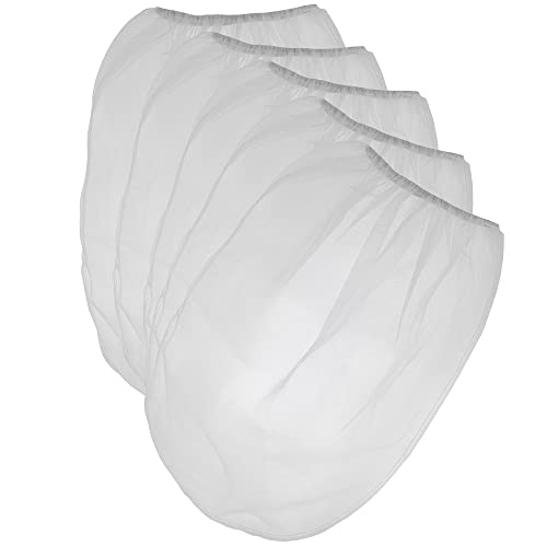 Pack of 25 Paint Strainer White Fine Mesh Disposable Bag Filters with Elastic Top Opening - 5 Gallon Bucket Size for Use with Paint Guns and Sprayers - by Golden Coast Unlimited