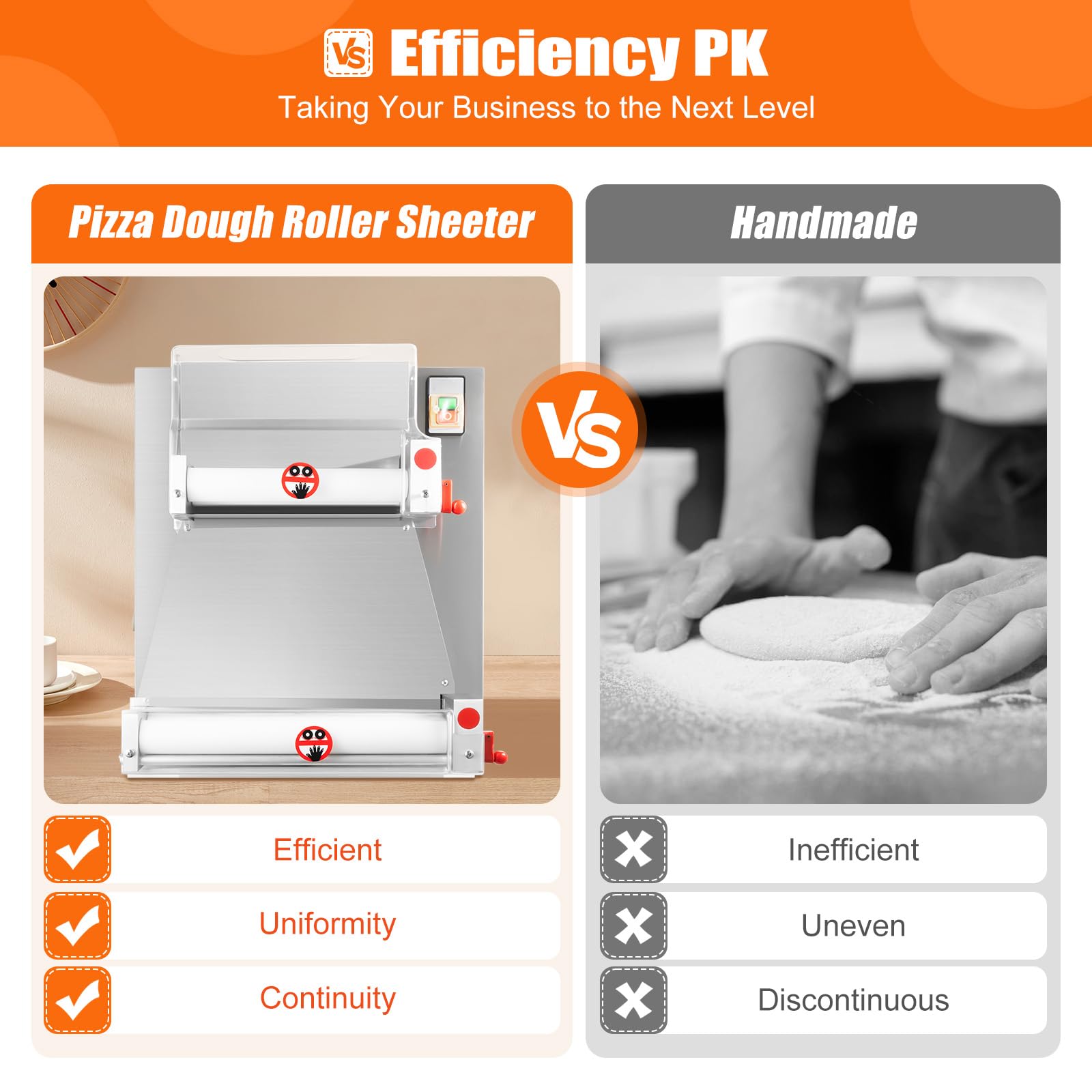 Pizza Dough Roller Sheeter, 110V 370W Automatic Commercial Pizza Press Making Rolling Machine,Stainless Steel Adjustable Thickness Dough Machine for 4-16" Pasta Maker Equipment,Bread Maker Equipment