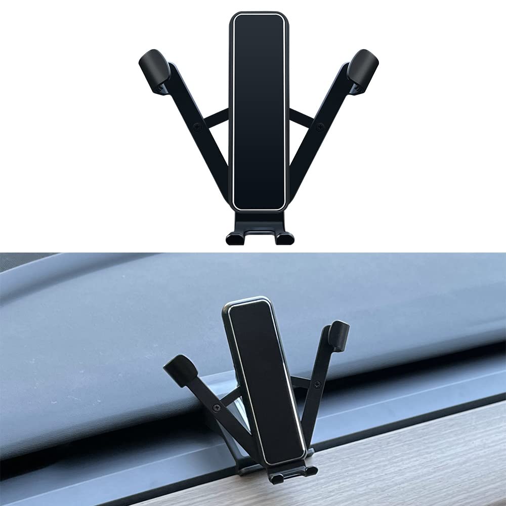 PESLIVE EVbase Tesla Phone Mount, Tesla Phone Holder Compatible for Tesla Model 3 & Tesla Y Accessories, Adjustable Universal Car Cell Phone Holder Fit 2016-2023 Tesla Model 3 Model Y (Gravity)