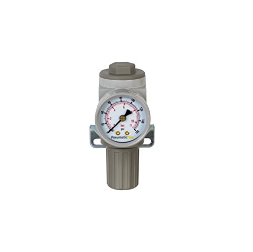 PneumaticPlus SAR2000M-N02BG Miniature Air Pressure Regulator 1/4" NPT - Gauge, Bracket
