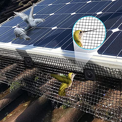 MEFBANT Solar Panel Bird Guard Mesh 7.99In x100 Ft 70 Aluminum Fasteners Solar Critter Guard Solar Panel Pigeon Guard Bird proofing Solar Panel Bird mesh PVC Coated Galvanized net Pigeon Deterrent