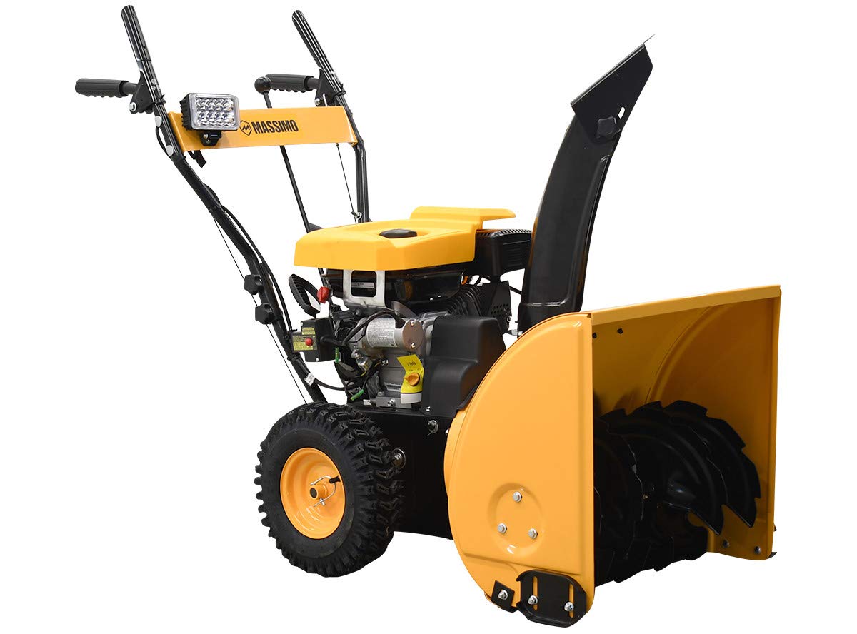 M Massimo Motor 24 inch Gas Snow Blower Thrower 2 Stage Shovel Walk Behind Heavy Duty (24 inch)