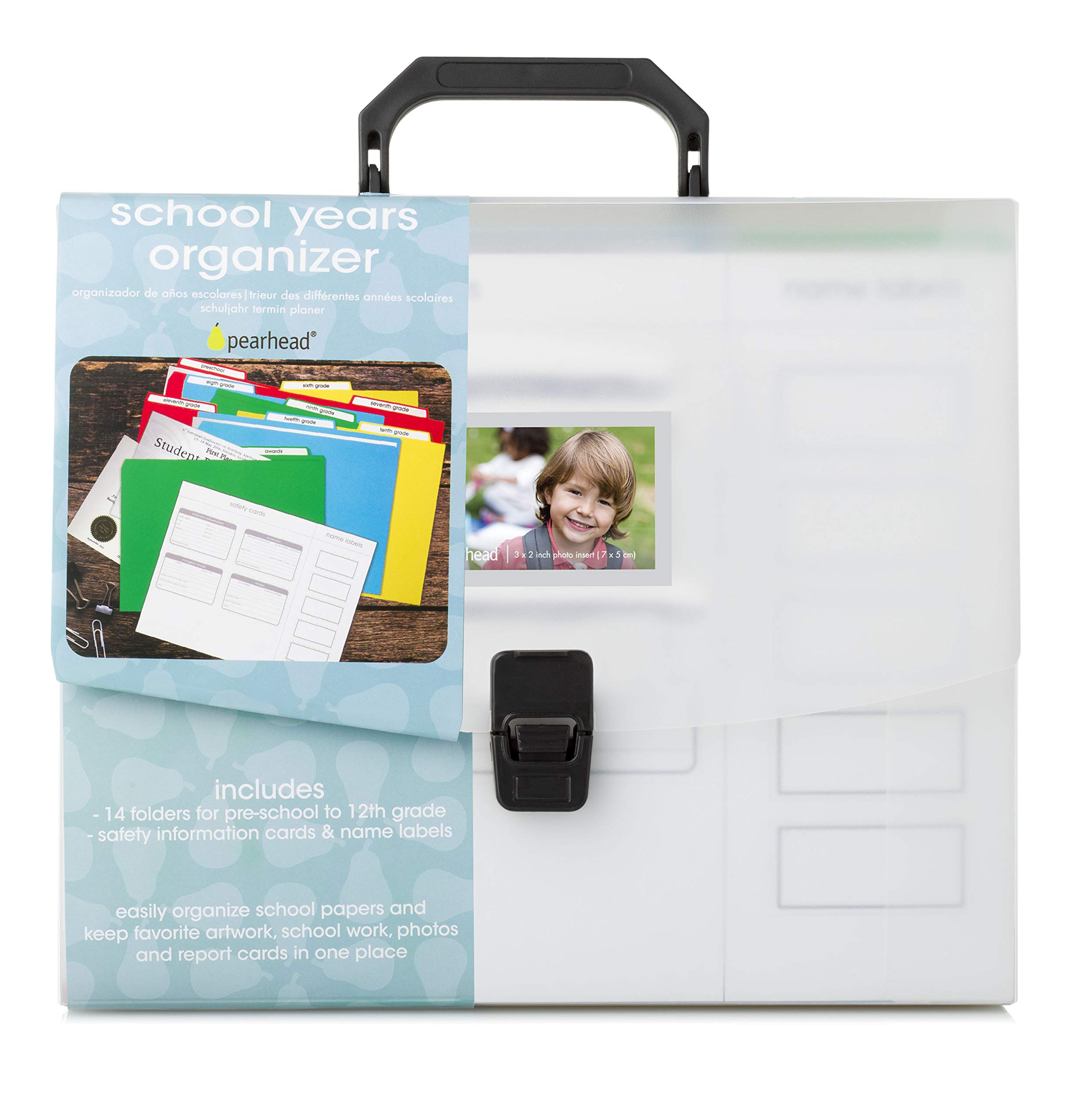 Pearhead School Years Organizer, Childrenās School Highlights And Accomplishments Organizer For Parents, File Keeper For Kids, White (Pack of 5)