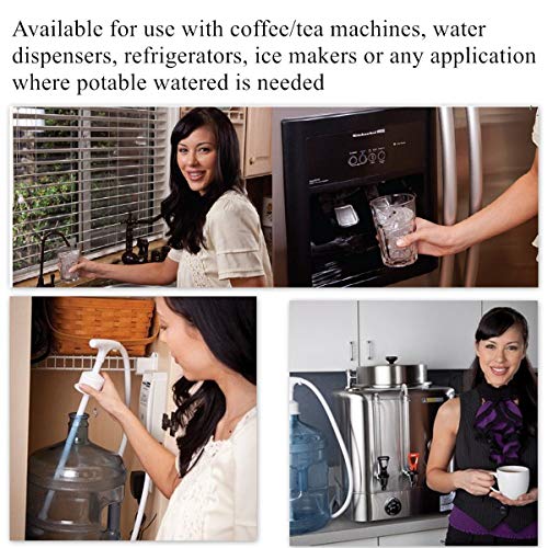 LIYUAN Bottle Water Dispensing System with Double Inlets 5 Gallon Water Jug Pump 5Gal Electric Water Dispenser Automatic Refrigerator Ice Maker Water Dispenser Pump for Home and Kitchen