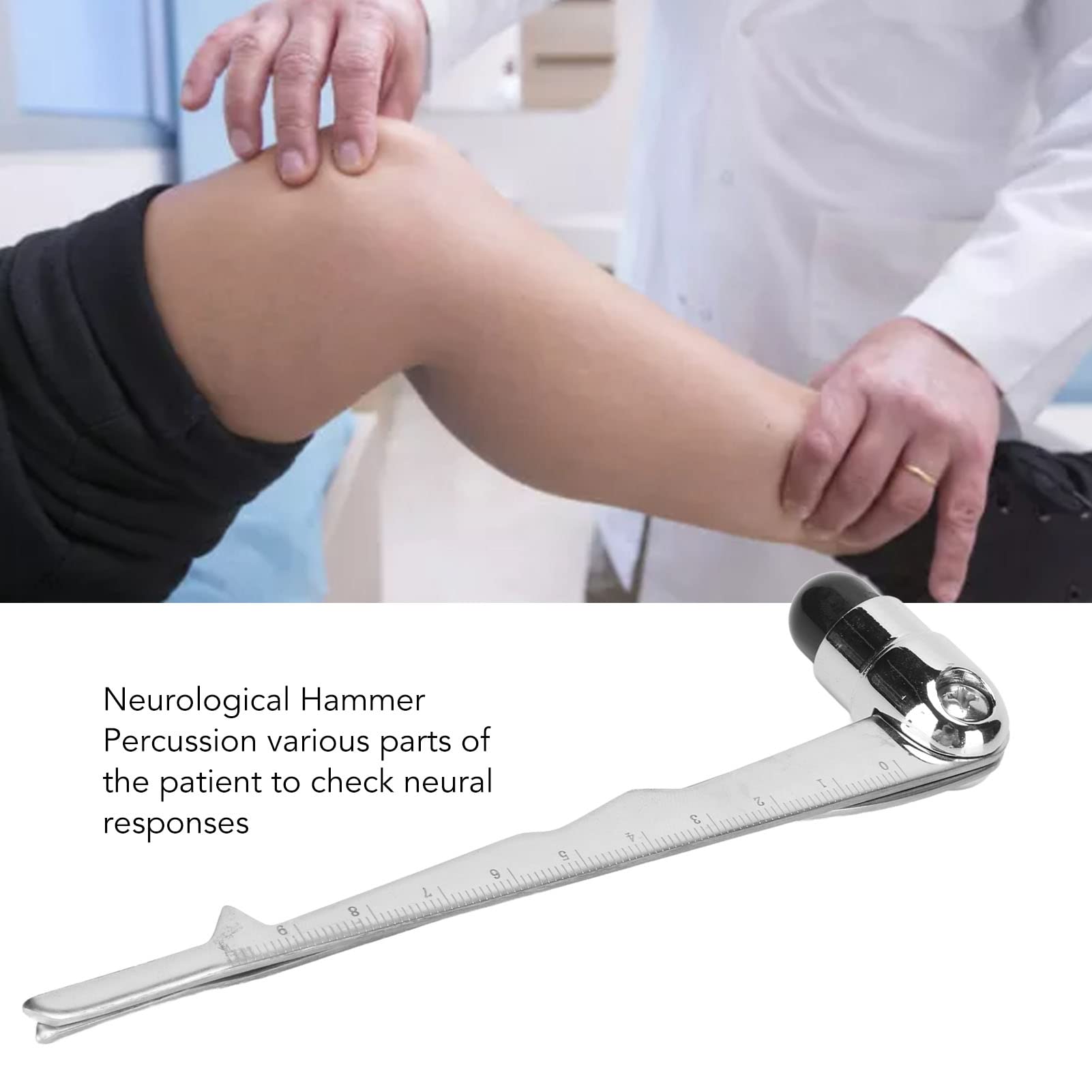 Neurological Percussion Hammer, Smooth Neurological Diagnostic Hammer Portable Stainless Steel Ergonomic Professional for Muscle for Women